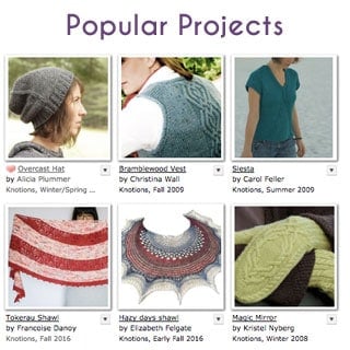 Most Popular Patterns - January 2017 - Knotions Magazine