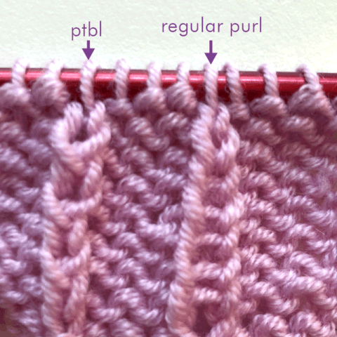 [tutorial] Purl through Back Loop (ptbl) - knotions