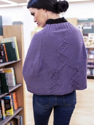Knitting pattern for the Our DNA Capelet - Knotions Magazine
